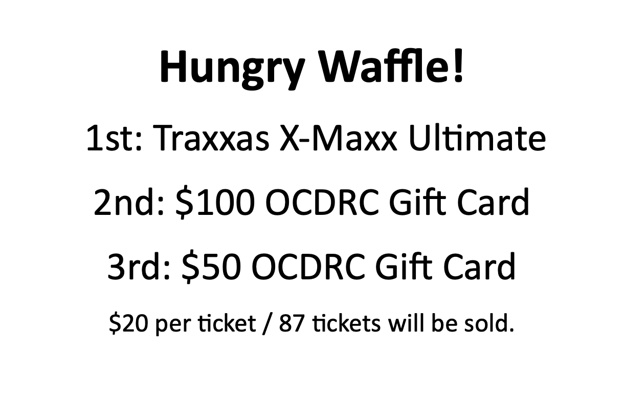 Hungry Waffle Ticket - 1 of 3 GIFT CARDS! – OCDRC - Hobby Shop